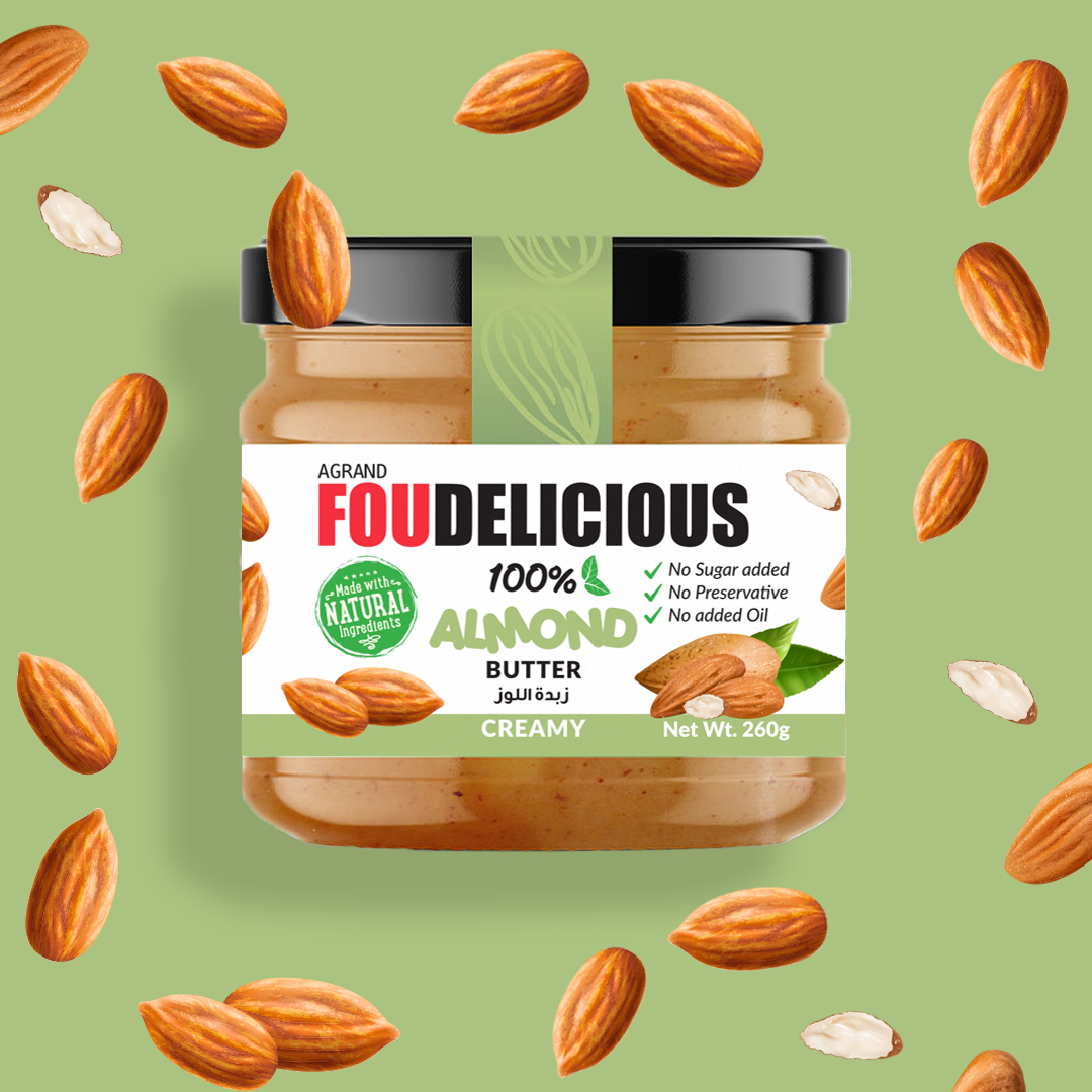 Almond Butter - FouDelicious Natural Nut Butter